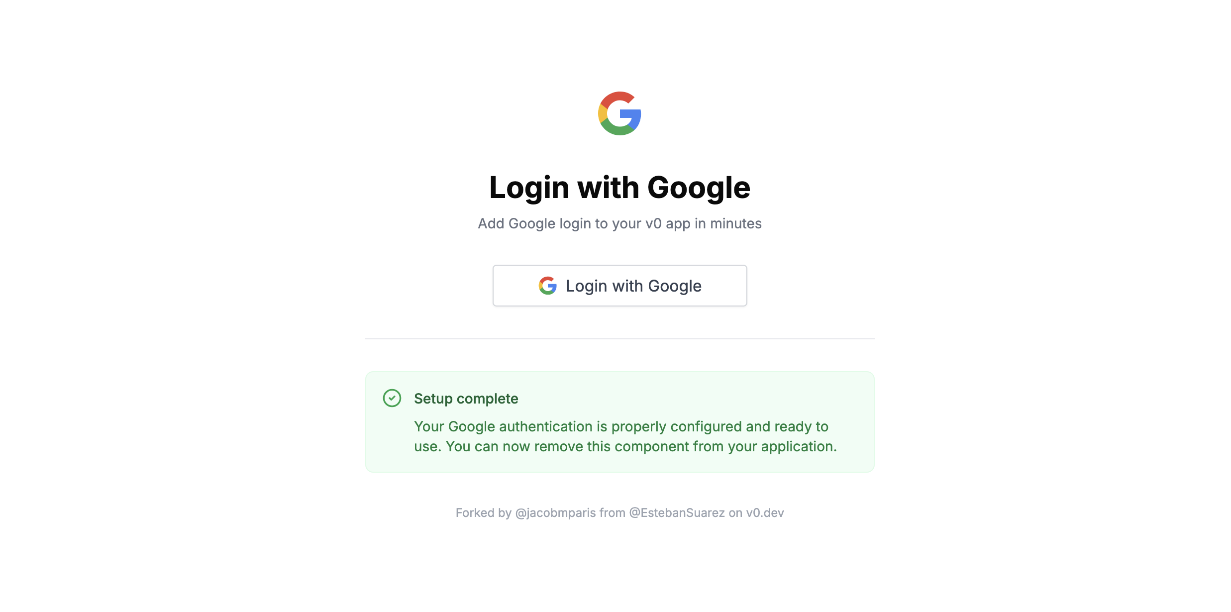v0 - v0 Login Google - v0 by Vercel